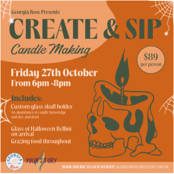 Create & Sip Candle Making at Georgia Rose - Visit Shellharbour